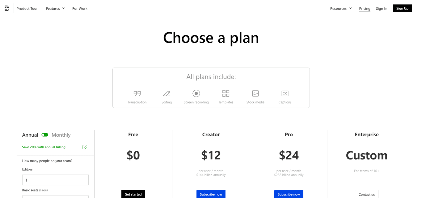 Descript.com - Video Editing Platform with Transcription and AI Tools ...